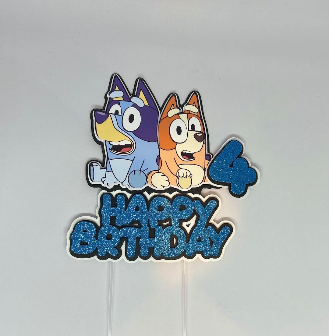 Bluey Cake Topper, Birthday Party Decor, Kids Birthday Party , Party ...