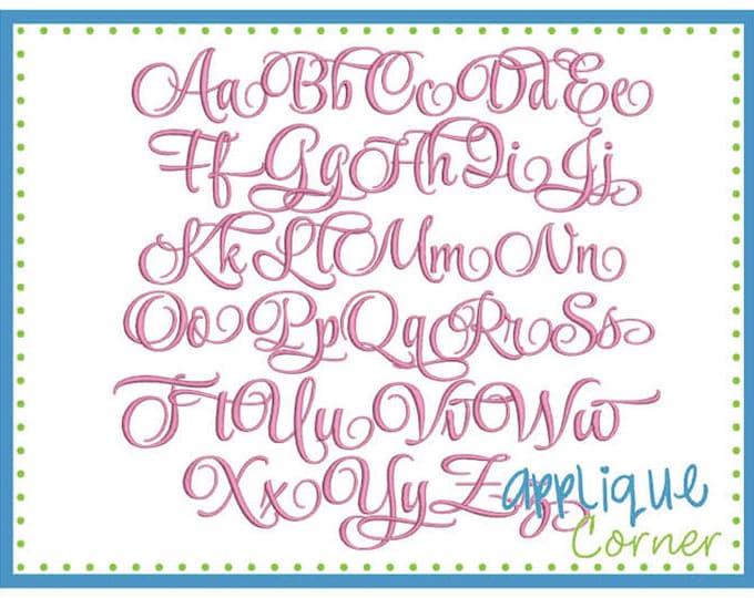 1031 Elizabeth Embroidery Font in Bx, Pes, Dst and Jef Digital Design ...