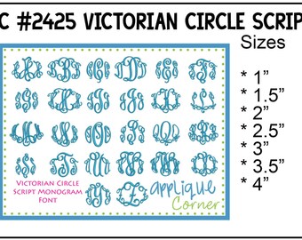 INSTANT DOWLOAD Ellison Elegant Script Monogram Font dst and pes only ...