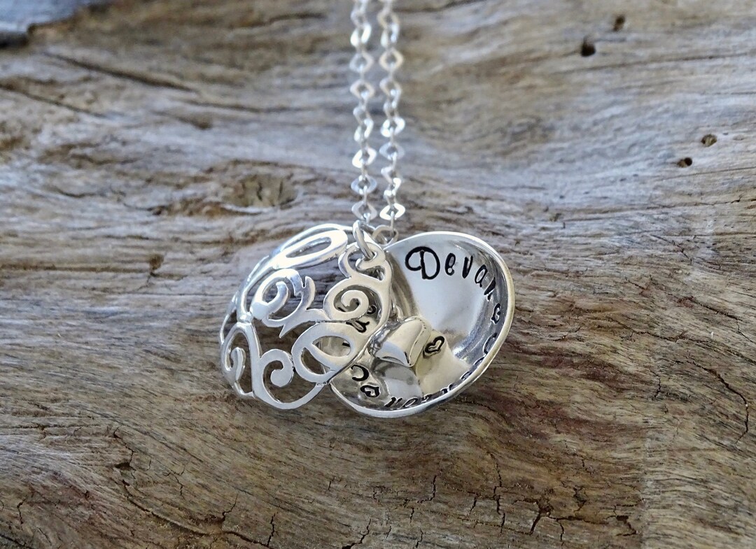 Customizable Sterling Silver Love Locket Necklace - Ideal Christmas ...