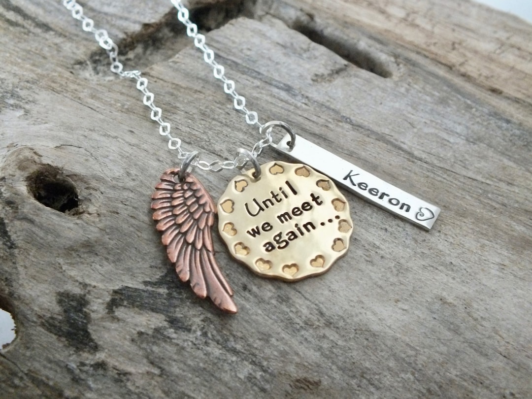 Remembrance Necklace - Personalized Memorial Jewelry - Sterling Silver ...