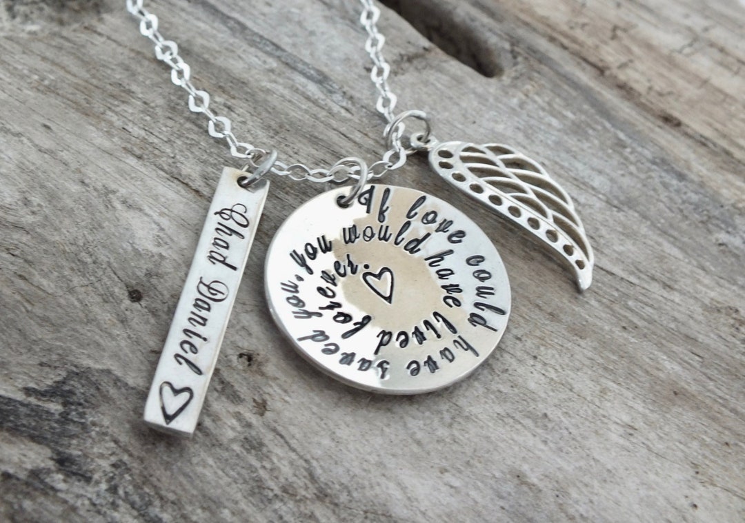 Loss of Loved One Necklace - Sterling Silver Bereavement Gift - If Love ...