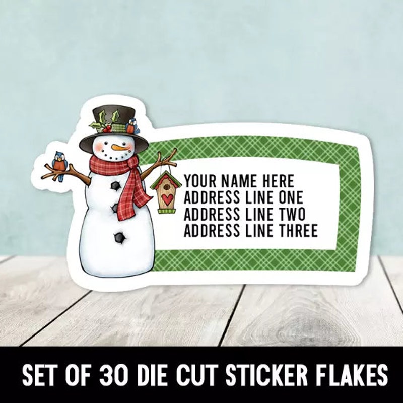 Snowman Labels - Etsy