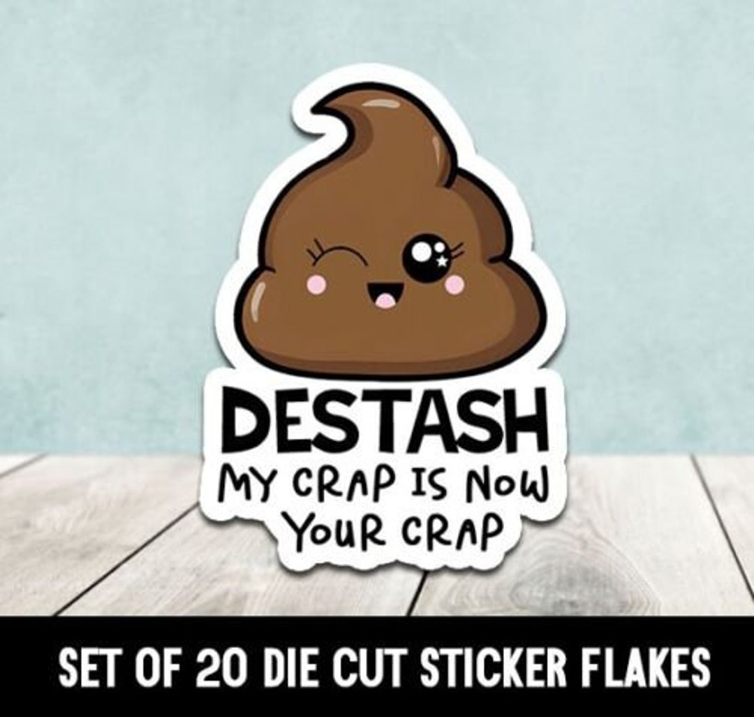 Destash My Crap is Now Your Crap Die Cut Sticker Flakes - Set of 20 - Etsy