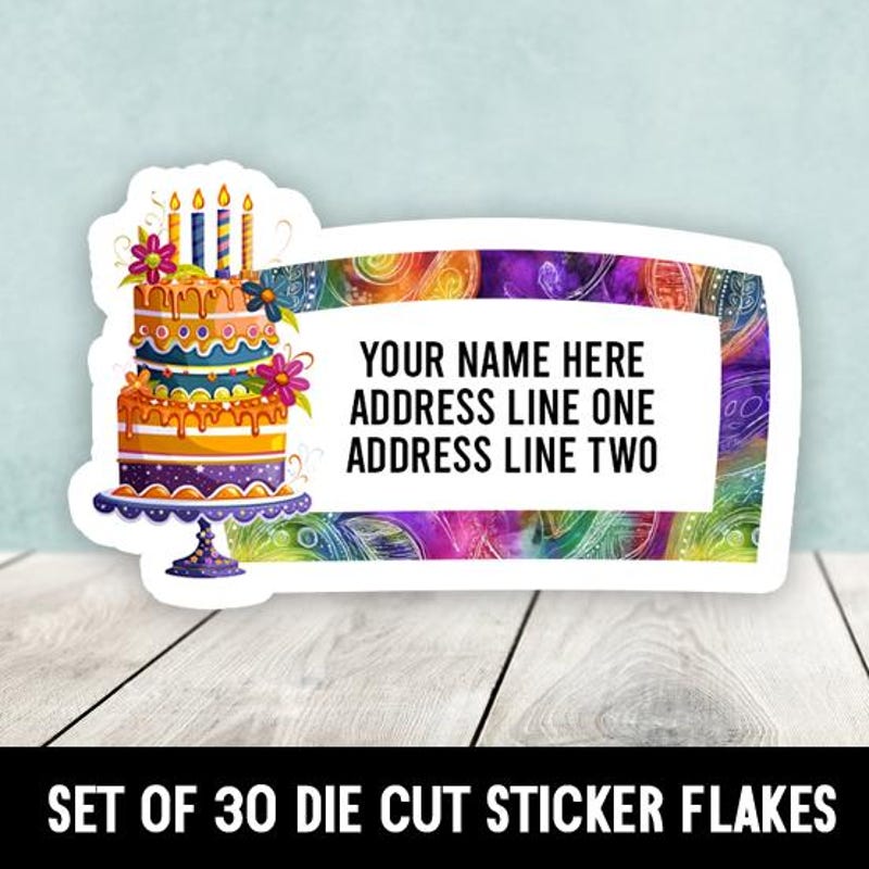 Personalized Colorful Address Labels - Etsy