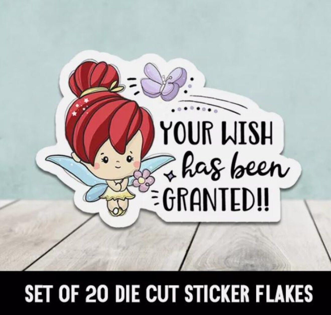 Your Wish Has Been Granted Chibi Die Cut Sticker Flakes - Set of 20 - Etsy