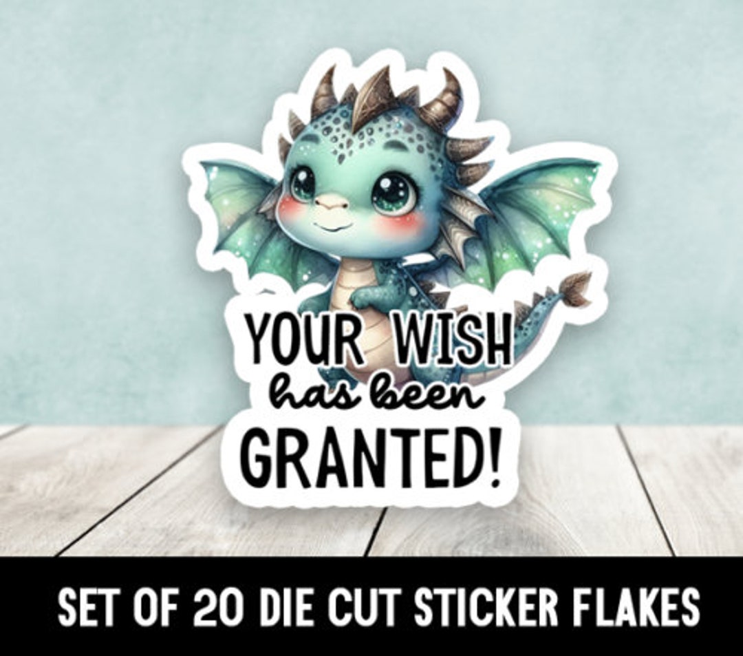 Your Wish Has Been Granted Die Cut Stickers Happy Mail - Set of 20 - Etsy