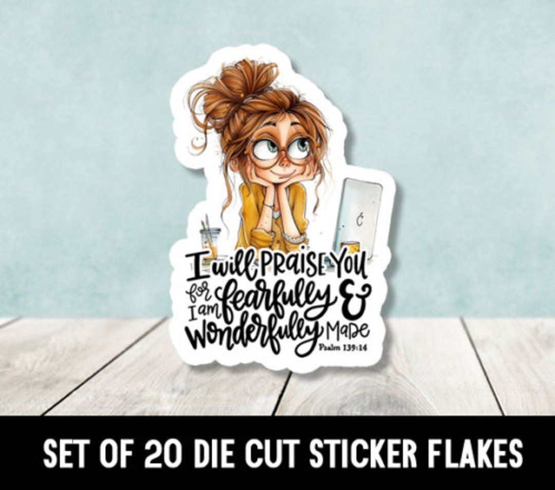 Fearfully & Wonderfully Made Lady Die Cut Stickers Happy Mail - Set of ...