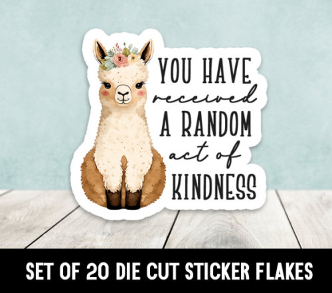 BOHO Llama Random Act of Kindness Die Cut Stickers Happy Mail - Set of ...