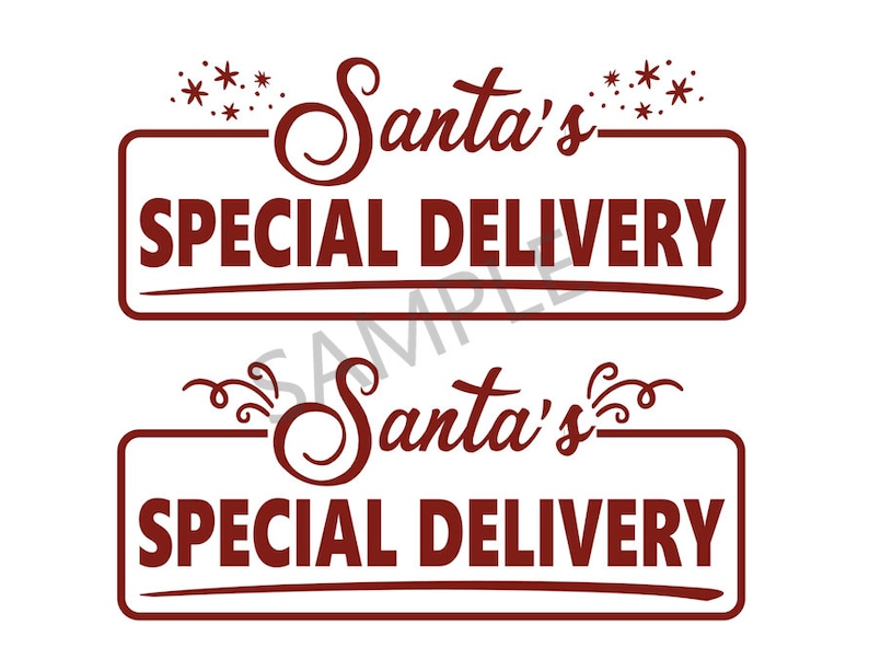 Santa's Special Delivery SVG Cutting File Transparent PNG - Etsy