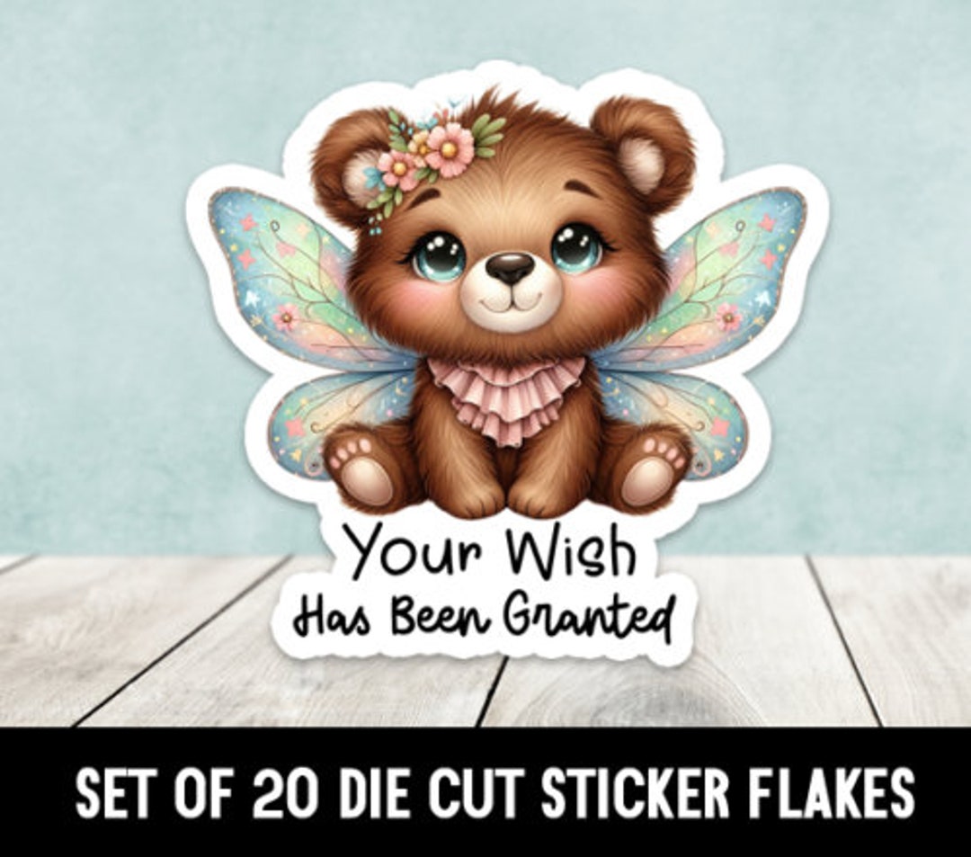 Your Wish Has Been Granted Bear Fairy Die Cut Stickers - Set of 20 - Etsy