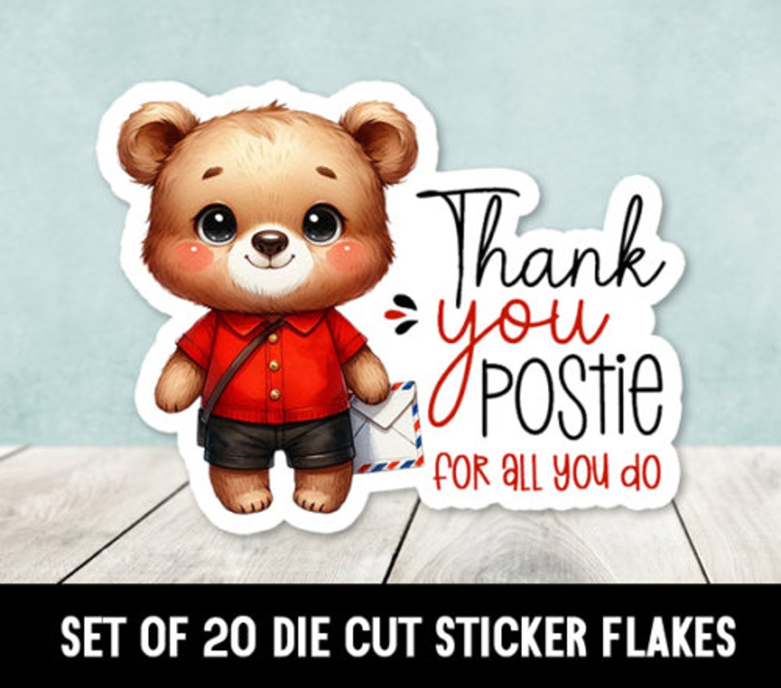 Thank You Postie for All You Do Die Cut Stickers Happy Mail - Set of 20 ...