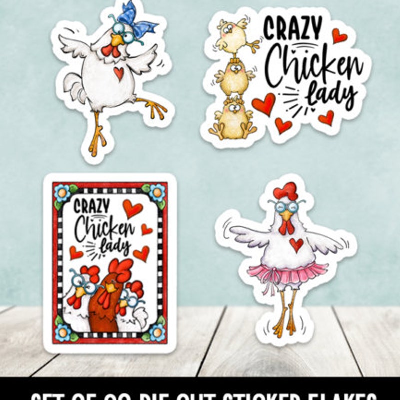Funny Chicken Stickers - Etsy