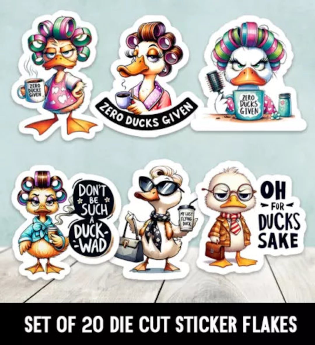 Snarky Ducks Mixed Set of Die Cut Stickers Happy Mail -set of 20 - Etsy
