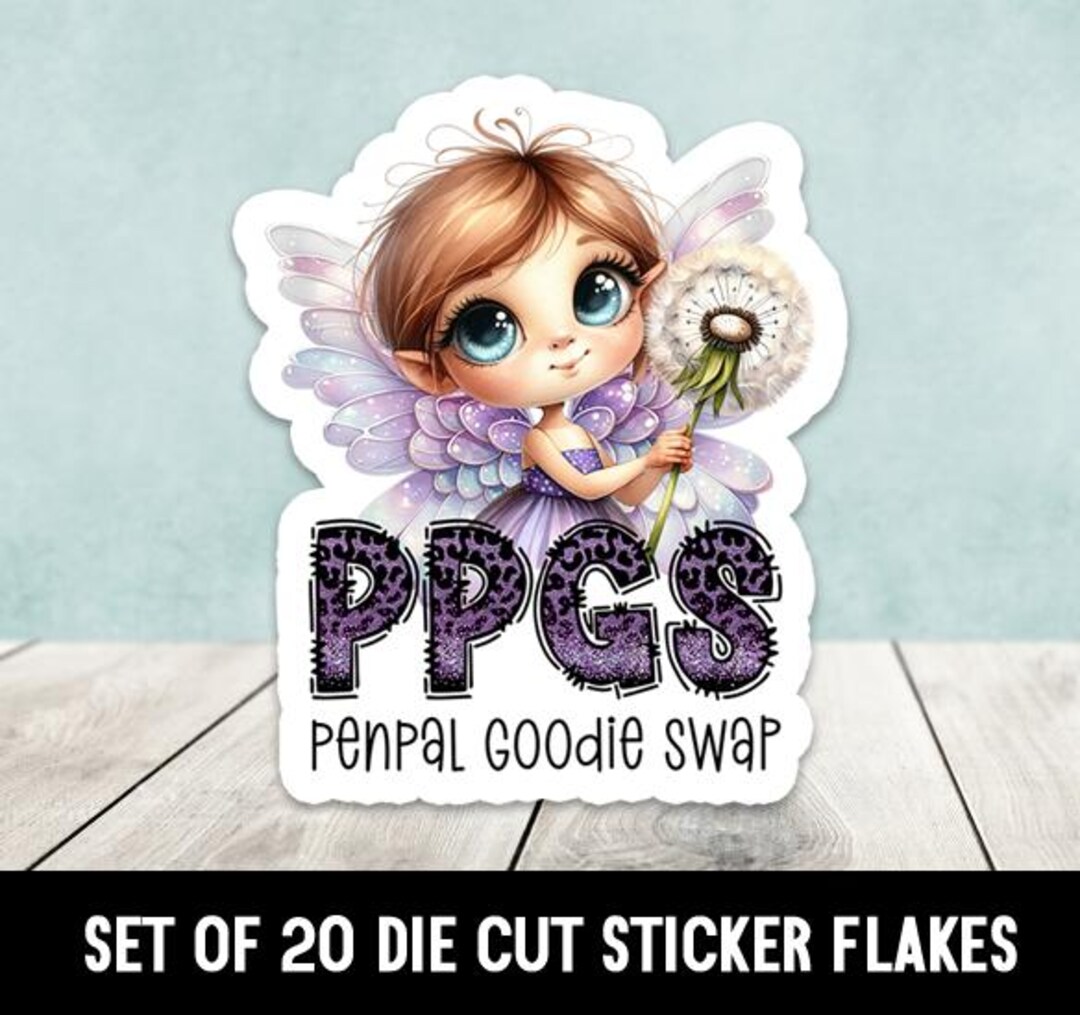 Custom PPGS Penpal Goodie Swap Purple Fairy Stickers Die Cut Stickers ...