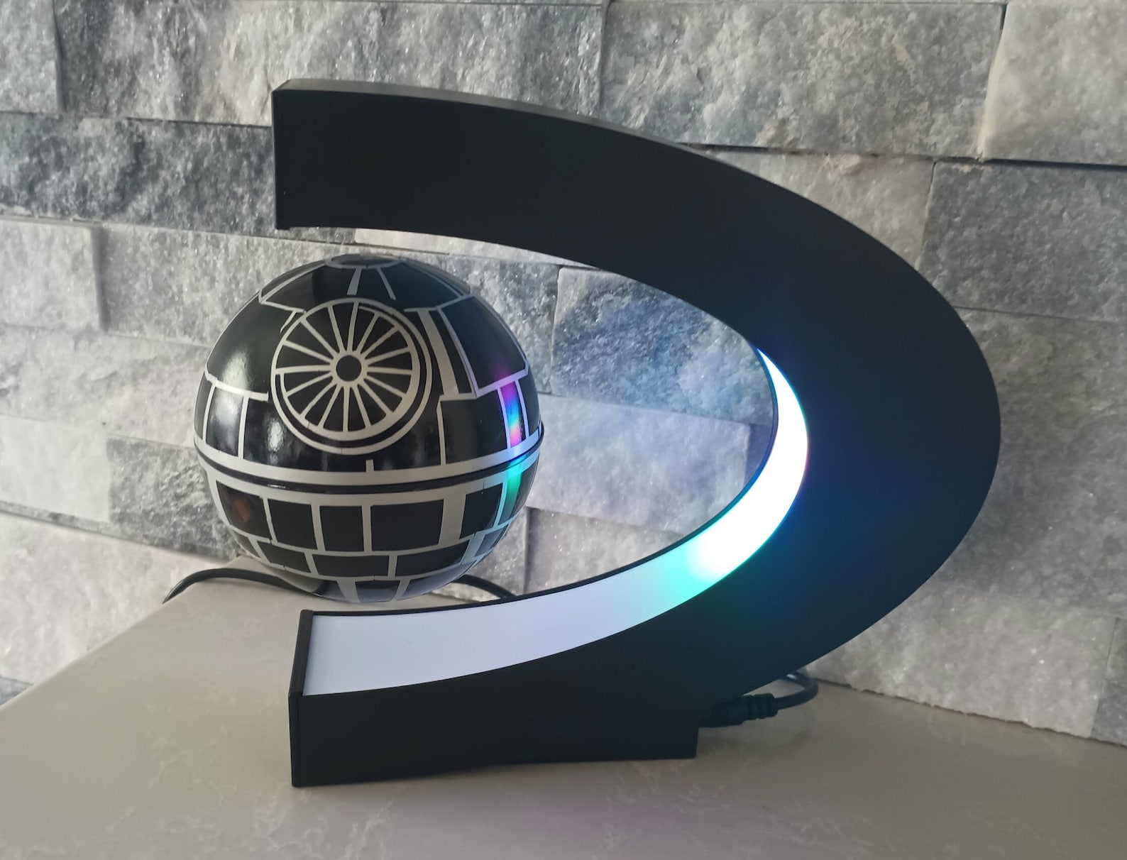 Floating DEATH STAR Darth Sith Desk Lamp Star Wars Night Light Plug in ...