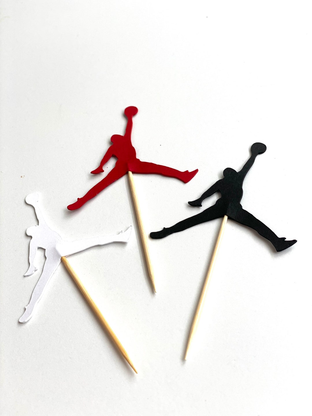 24 PCS Jordan Jumpman Cupcake Toppers, Birthday Party, Team Party ...
