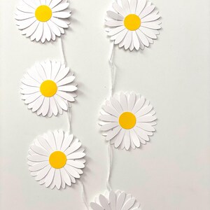 White Daisy Garlands - Wall Decor- Table Decor - Birthday Decor ...