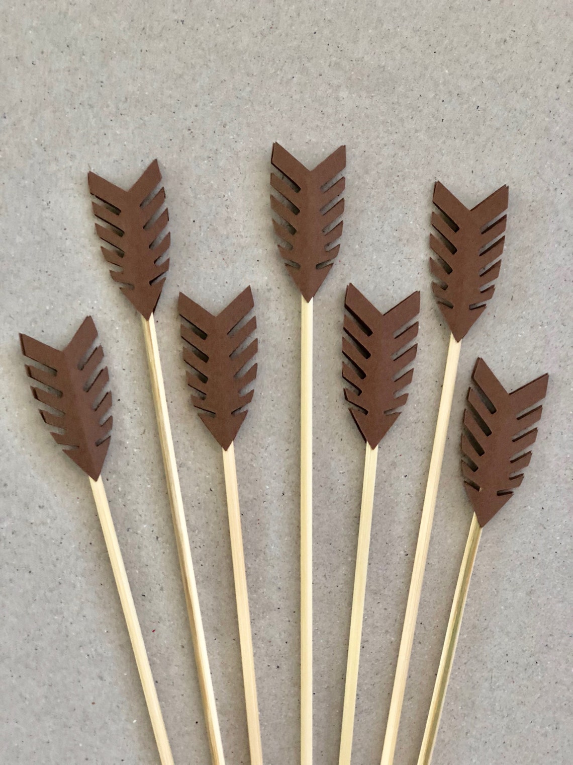 24 Pieces Chocolate Brown Arrow Cupcake Toppers , Birthdays, Party ...