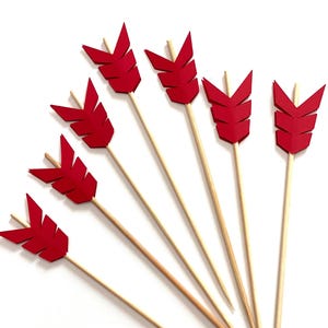 24 Pieces Red Arrow on Sticks Birthdays, Party Decor, Weddings, Baby ...