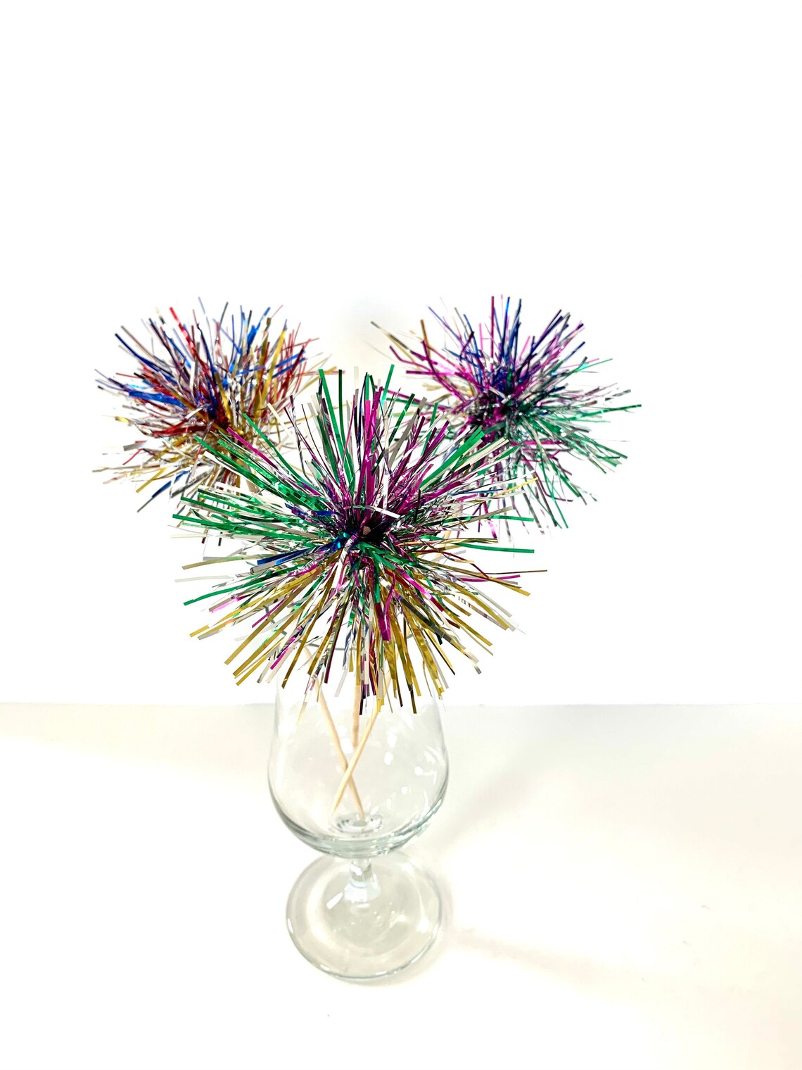 12 Pcs Rainbow Tinsel on Skewer Stick Birthday Party Cake - Etsy