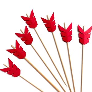 24 Pieces Red Arrow on Sticks Birthdays, Party Decor, Weddings, Baby ...