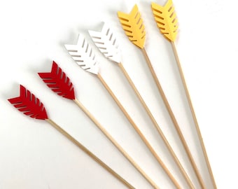 24 Pieces Red Arrow on Sticks Birthdays, Party Decor, Weddings, Baby ...