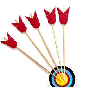 24 Pieces Red Arrow on Sticks Birthdays, Party Decor, Weddings, Baby ...