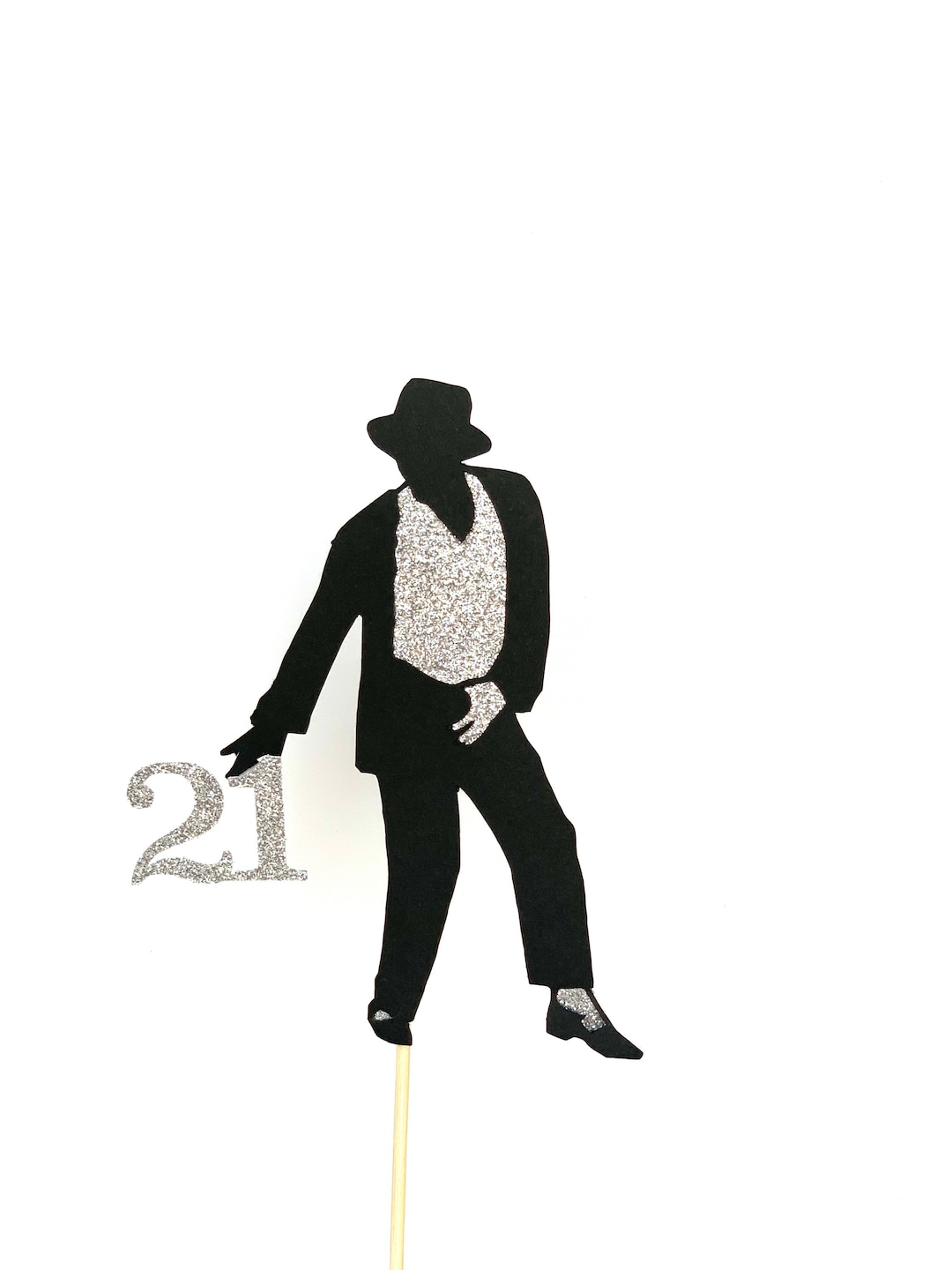 Michael Jackson Personalized Black Silhouette Cake Topper - Etsy