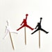 24 PCS Jordan Jumpman Cupcake Toppers, Birthday Party, Team Party ...