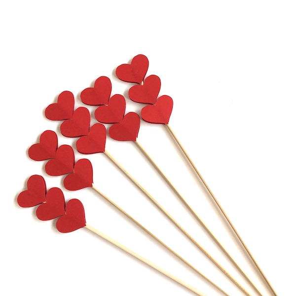 Hearts on a Stick - Etsy