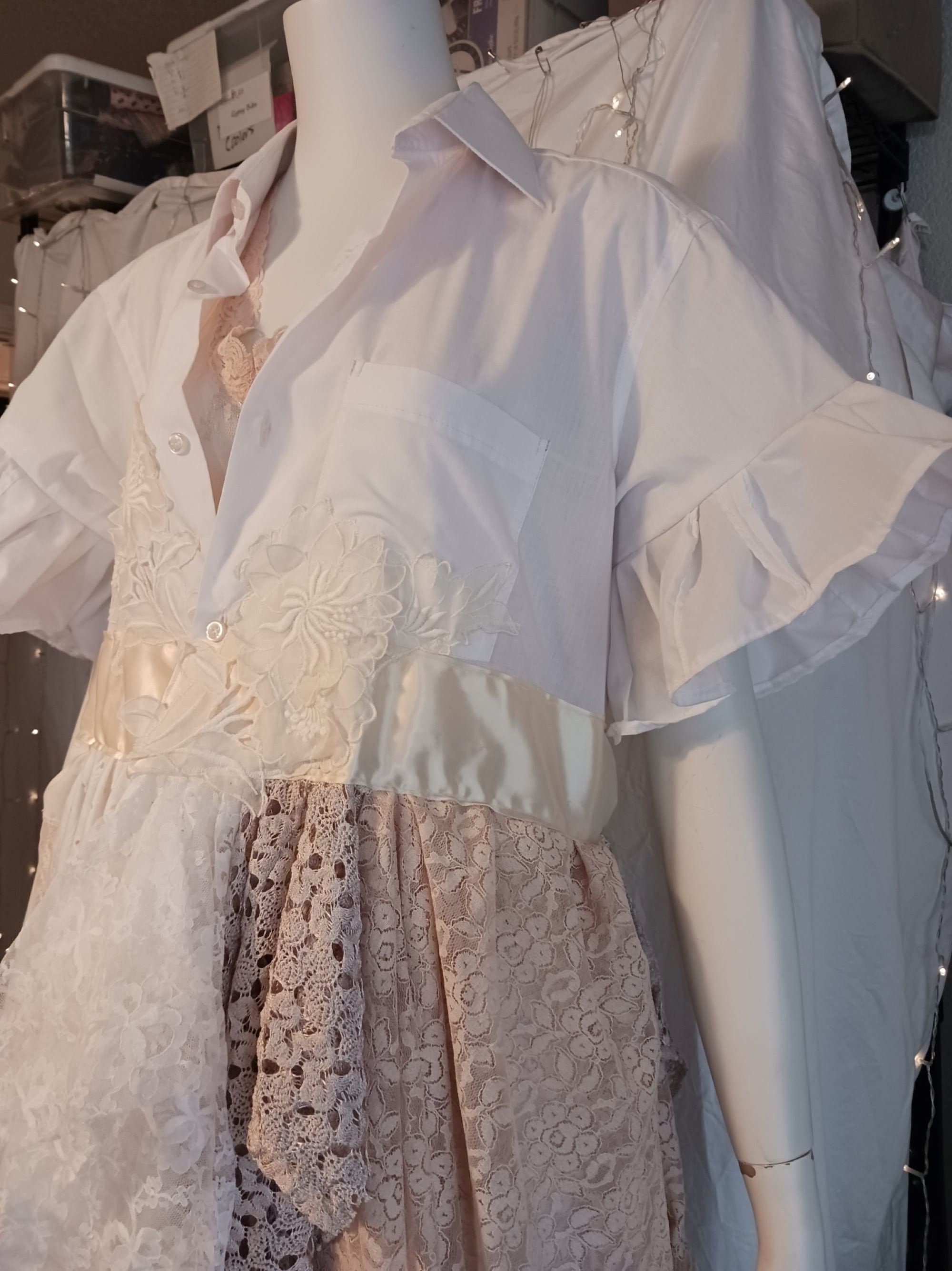 Cheeky Brides Get Away Dress Funny He Married up Upcycled Men's White ...