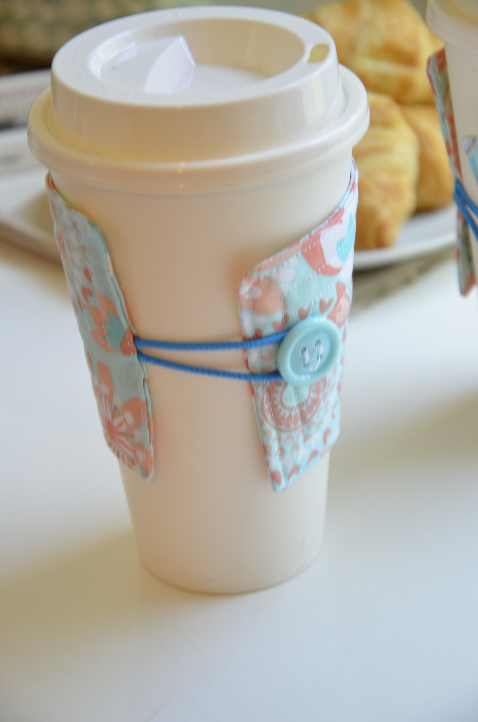 Quilted Fabric Cup Cozy Thermal Drink Sleeve Hot or Cold Beverage ...