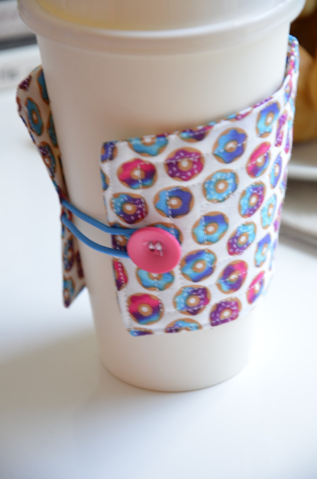 Quilted Fabric Cup Cozy Thermal Drink Sleeve Hot or Cold Beverage ...
