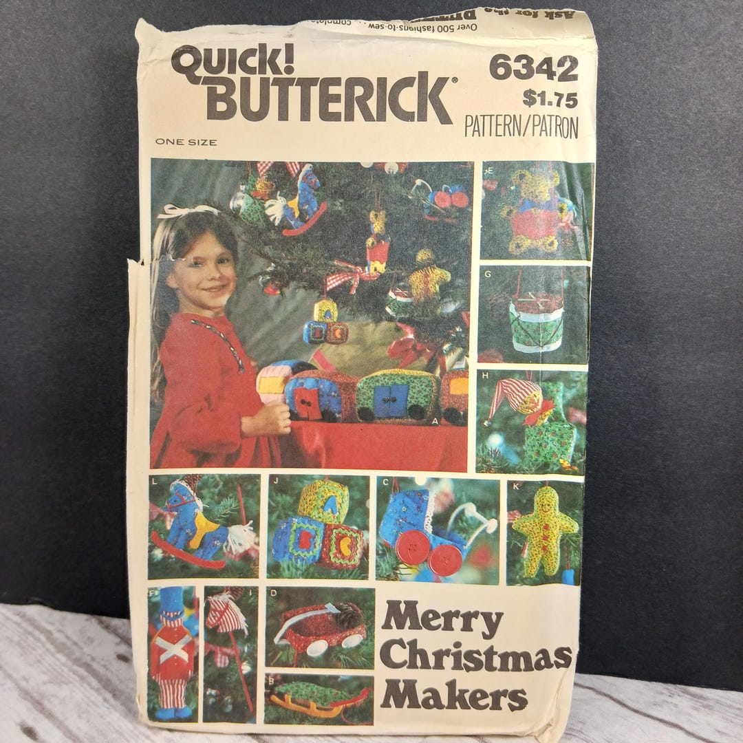 Butterick Quick! Sewing Pattern #6342 Merry Christmas Makers Mini ...