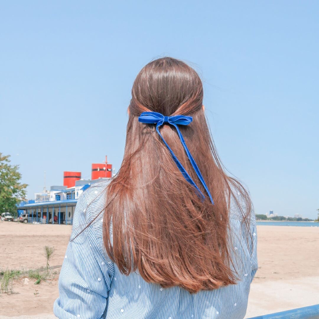 Velvet Hair Tie Velvet Ponytail Velvet Long Tail Bow Hair - Etsy