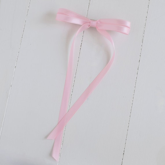 Pink Skinny Long Tail Satin Ponytail | 10 Colors | Hair Ribbon | Hair Bows | Hair Bows for Women ...