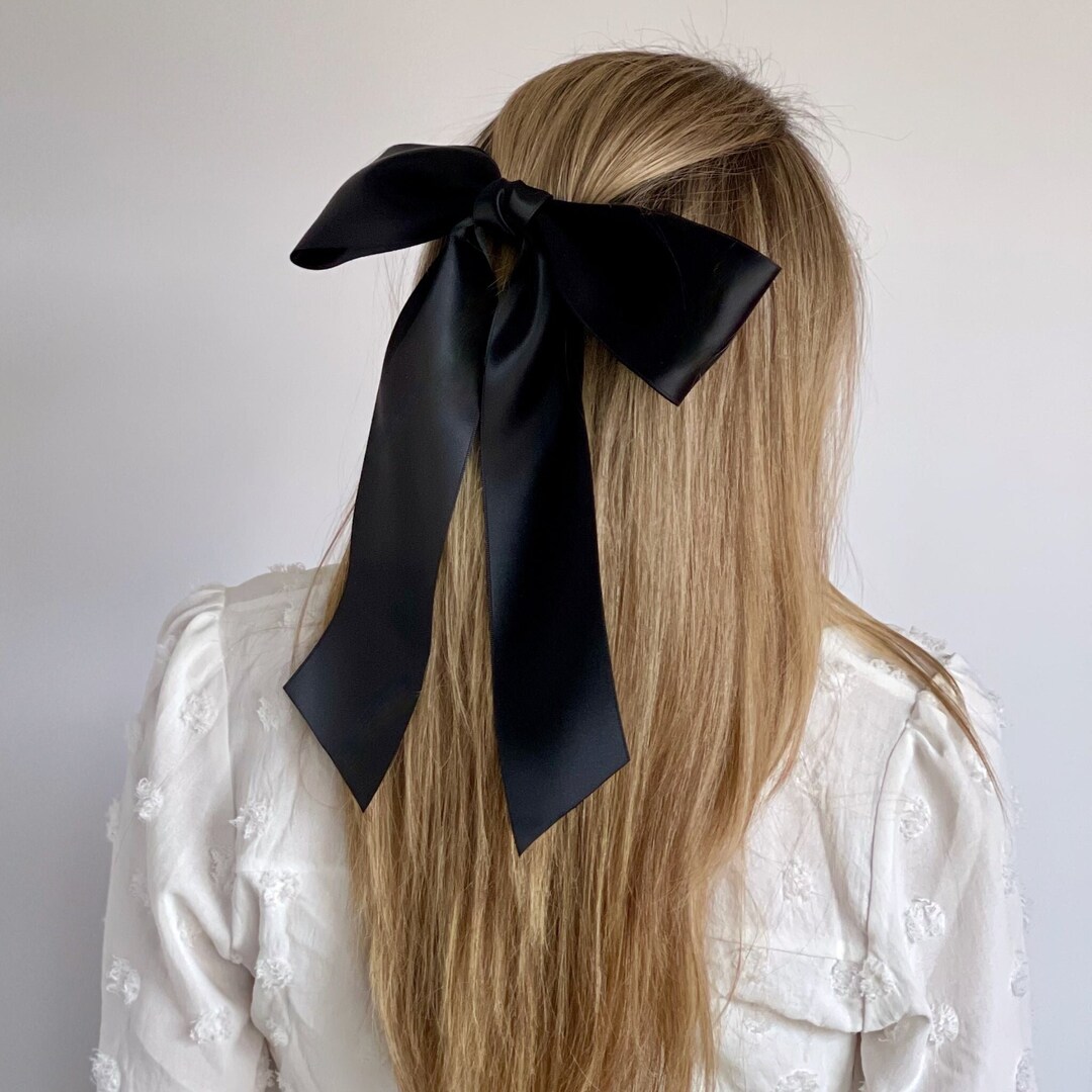 Zoe Oversized Satin Bow, Hair Bows, Hair Bows for Women, Satin Hair Bow, Hair Ribbon, Bows, Hair ...