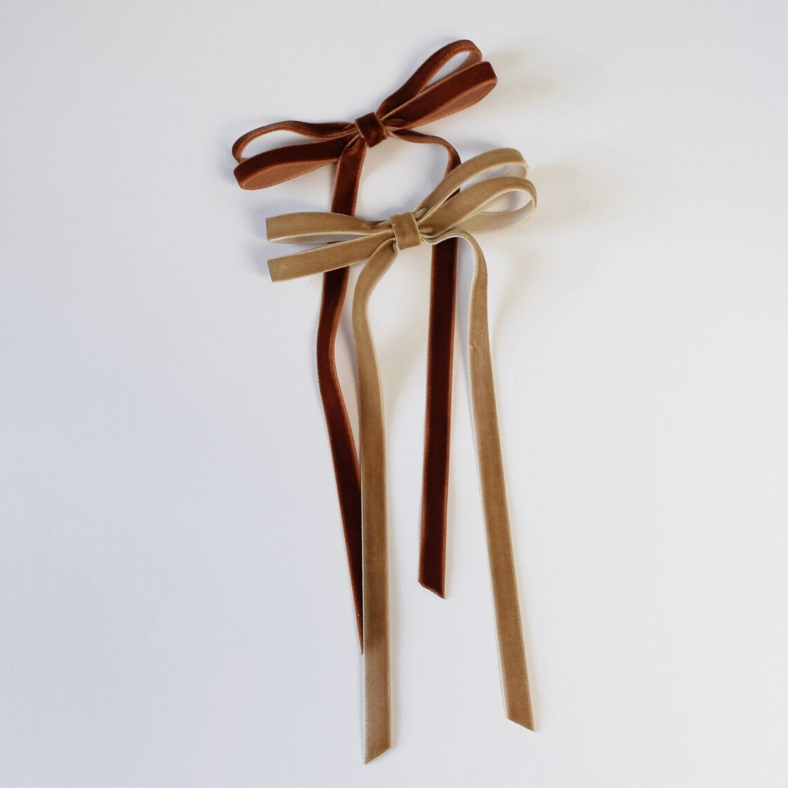 Velvet Hair Tie Velvet Ponytail Velvet Long Tail Bow Hair | Etsy