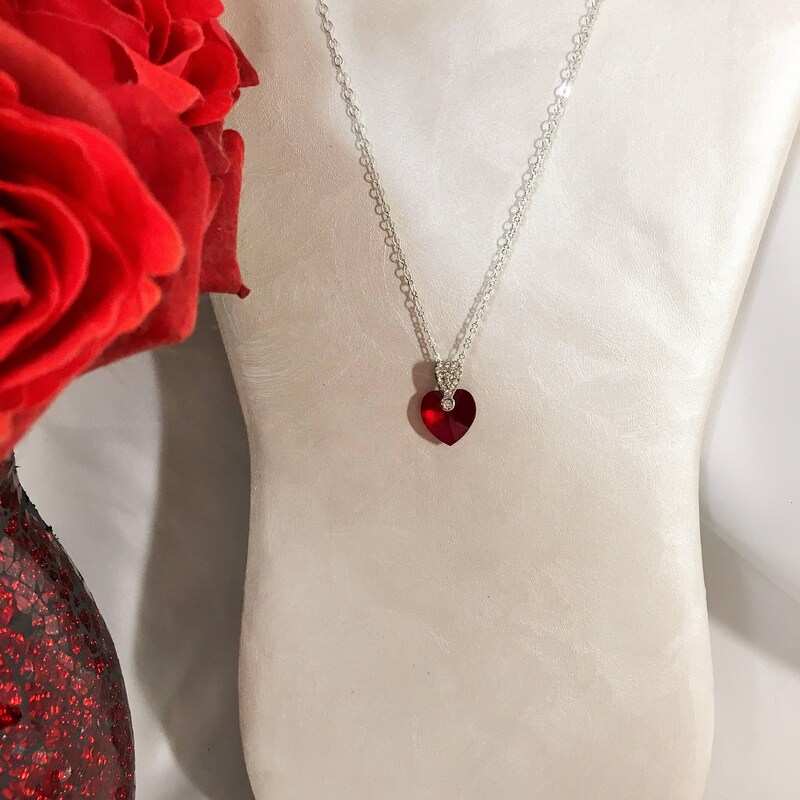 Red Crystal Heart - Etsy