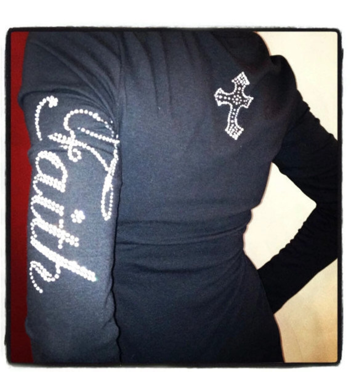 Faith Shirt, Rhinestone Shirt, Christian Tshirt, Faith Top, Religious ...