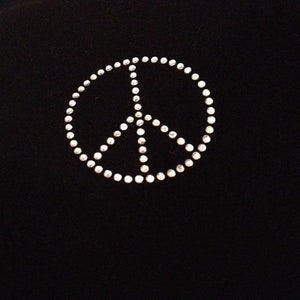 Rhinestone T Shirt, Peace Shirt, Sleeve Design, Sparkle Top, Peace Sign ...