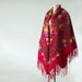 Ships From the US Dark Red Russian Shawl, Rich Red Shawl With Coral ...