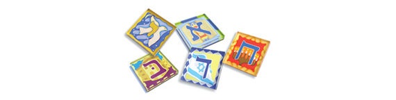 Aleph Bet Magnet - Illustrated Hebrew Single Letter/initial - Etsy