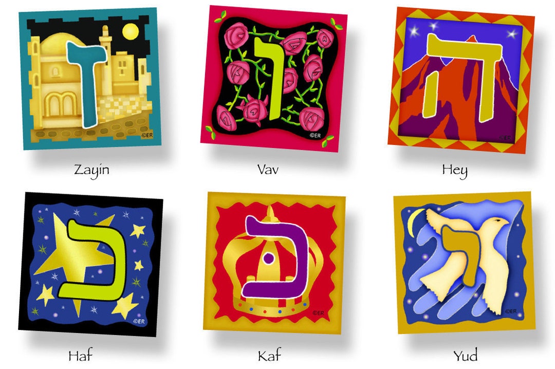 Hebrew Letter Alphabet Poster Judaica Jewish Hebrew Art - Etsy UK