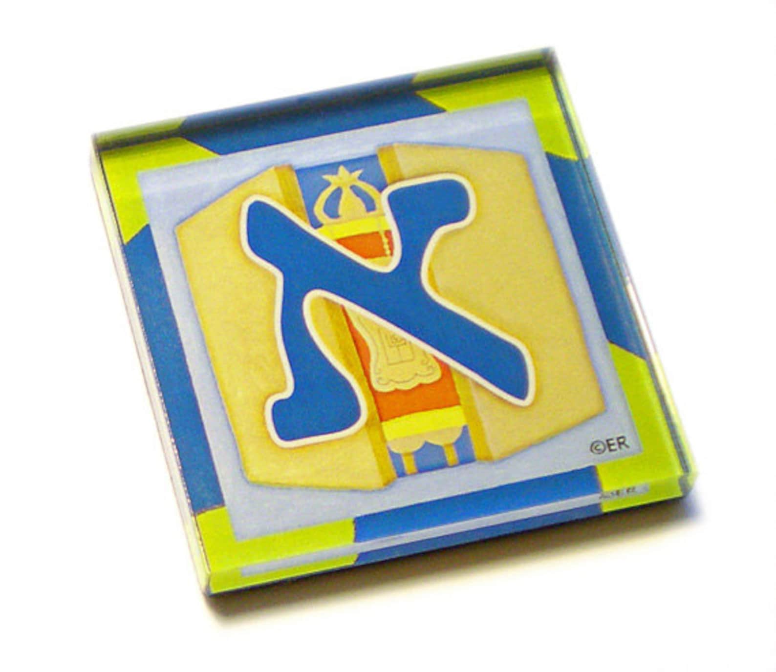 Aleph Bet Magnet - Illustrated Hebrew Single Letter/initial - Etsy