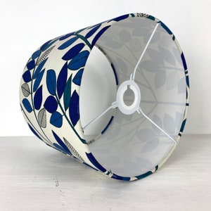 Leaf Lampshade Blue Scandinavian Fabric - Etsy