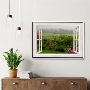 Open Window Wall Art Printed on Canvas, Window Wall Art, Tuscany ...