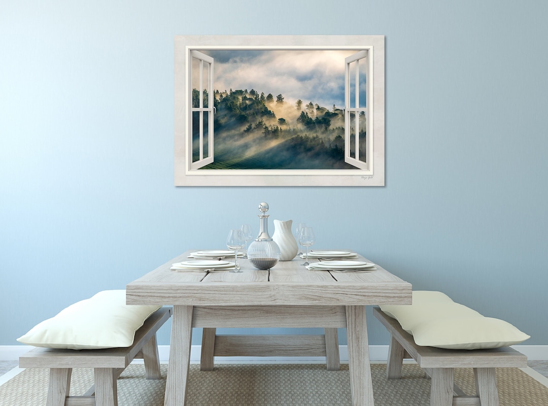 Landscape Photography Art - Open Window Canvas - Large Framed Print ...