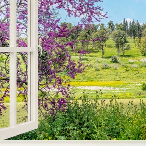 Window Landscape Painting Window View Canvas Open Window - Etsy